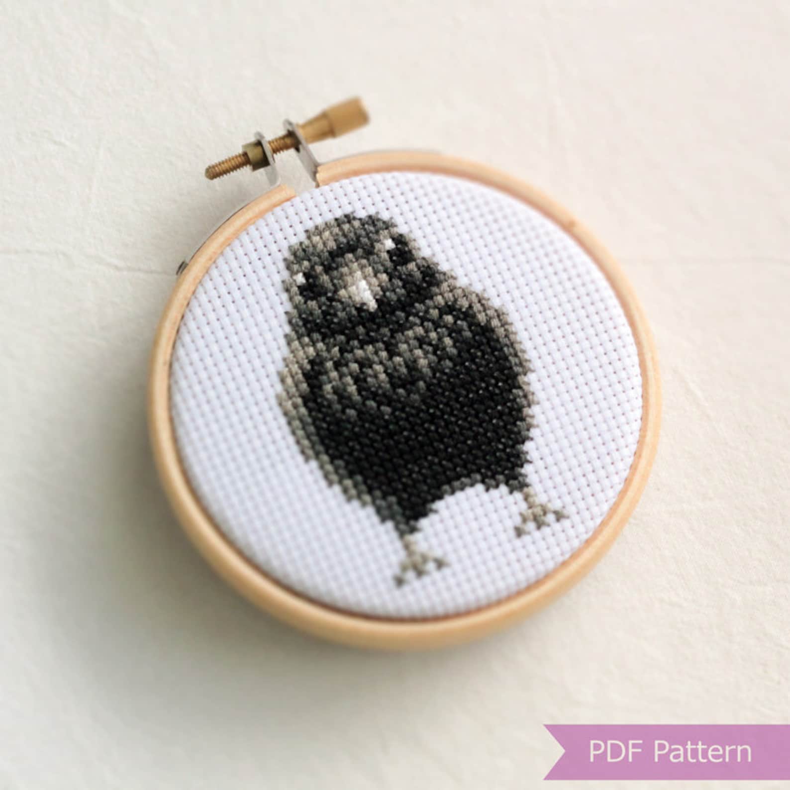 Crow Cross Stitch Pattern PDF Raven Embroidery Instant Download Small ...
