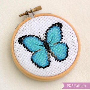 Morph Butterfly Cross Stitch Pattern PDF - Morph Butterfly Embroidery ...