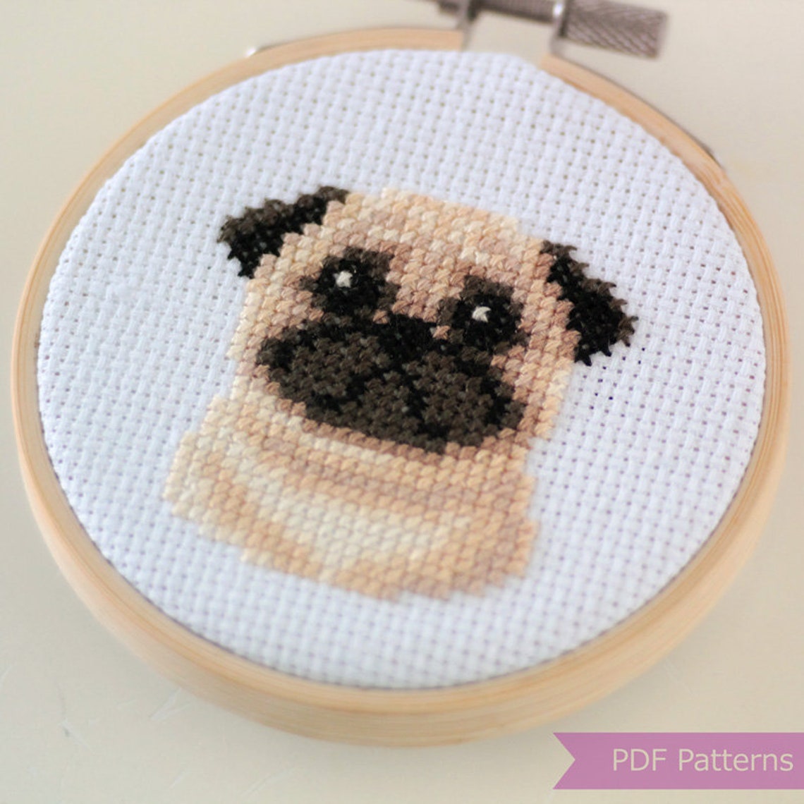 Pug Cross Stitch Pattern PDF Bundle Pug Sleeping Pug - Etsy UK
