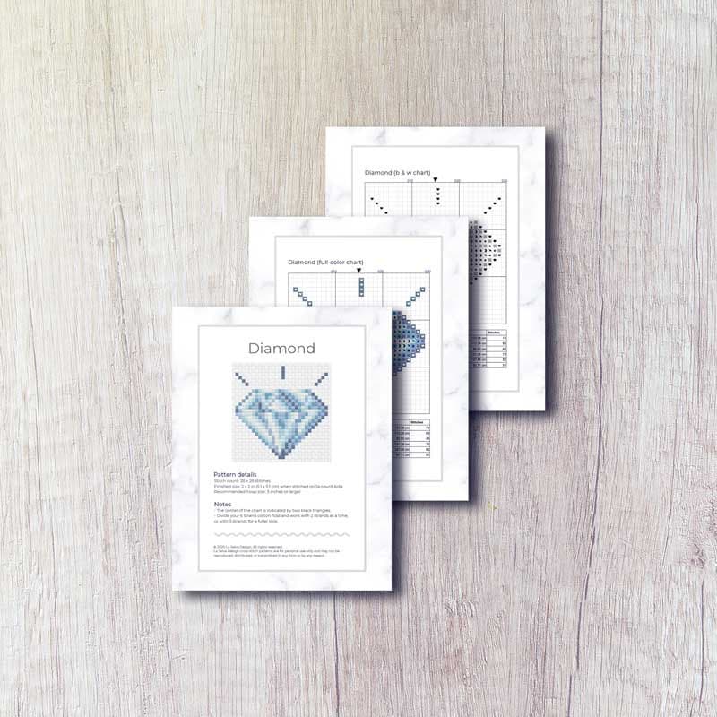 Diamond Cross Stitch Pattern PDF Diamond Embroidery | Etsy