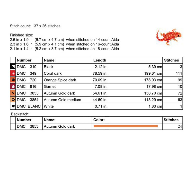 Bearded Dragons Cross Stitch PDF Bundle - 4 Bearded Dragon (brown ...