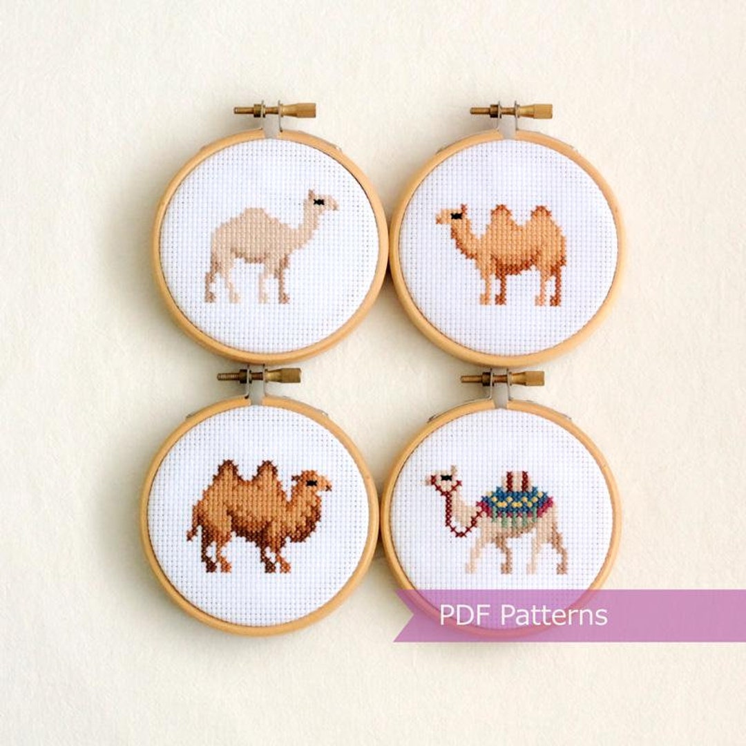 Camel Cross Stitch Pattern PDF Bundle - Set of 4 Camel Patterns ...