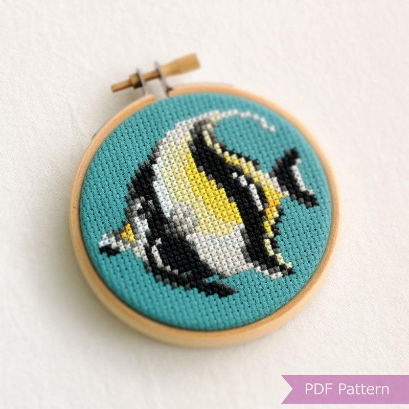 Tropical Fish Cross Stitch Pattern Bundle - Set of 4 Tropical Fish ...