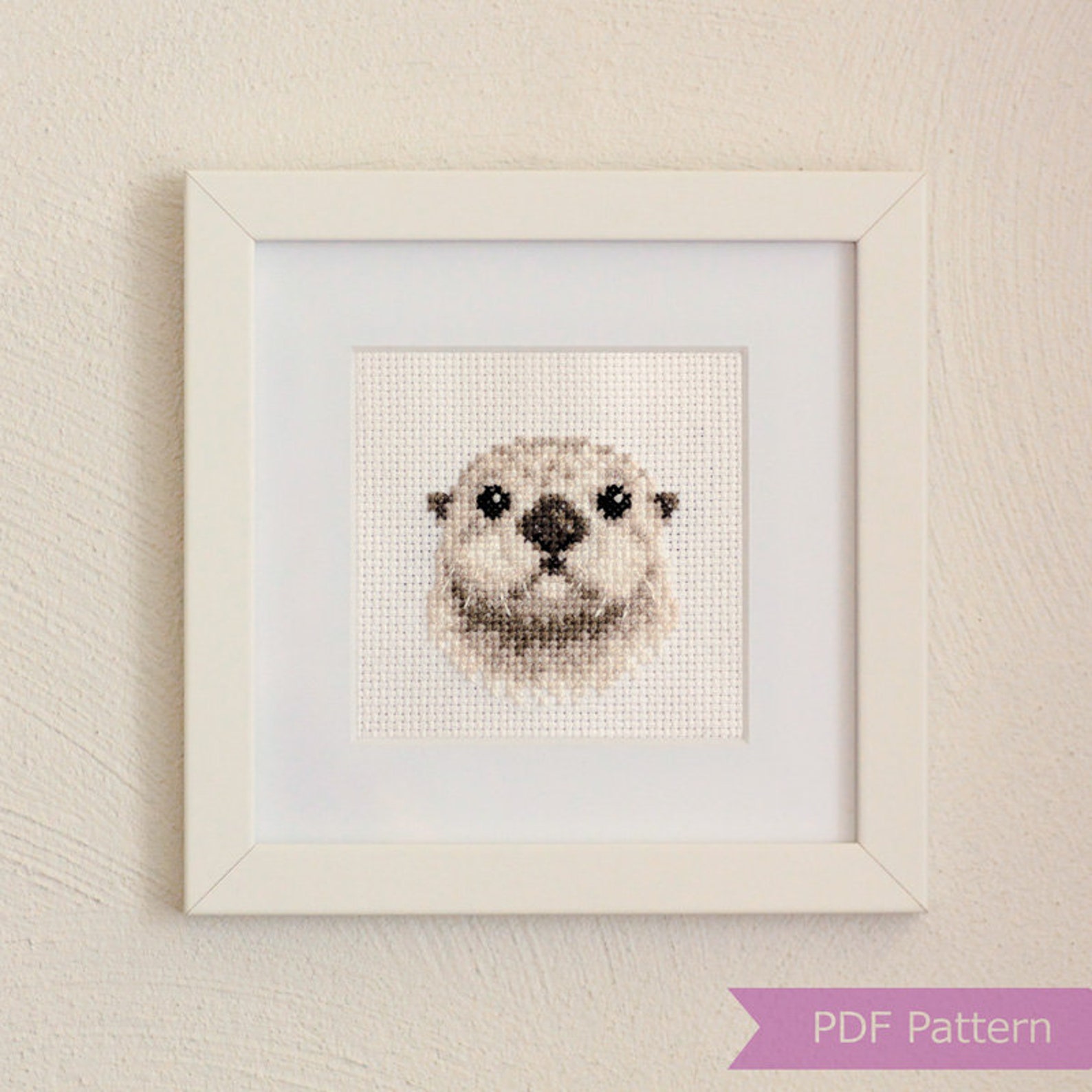 Sea Otter Cross Stitch Pattern PDF Sea Otter Embroidery - Etsy
