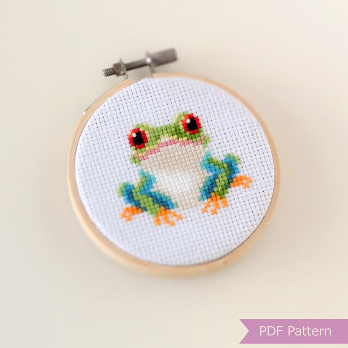 Red-eyed Tree Frog Cross Stitch PDF Red-eyed Tree Frog - Etsy
