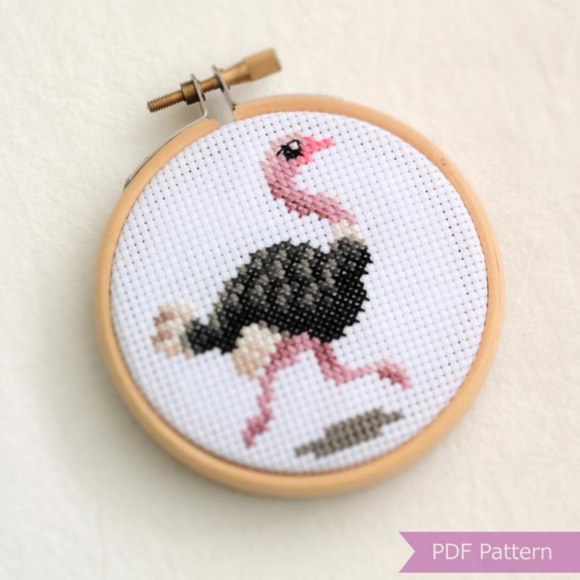 Ostrich Cross Stitch PDF - Ostrich Embroidery - Instant Download ...