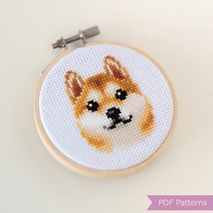 Shiba Inu Cross Stitch Pattern PDF Bundle - Shiba Inu Embroidery ...