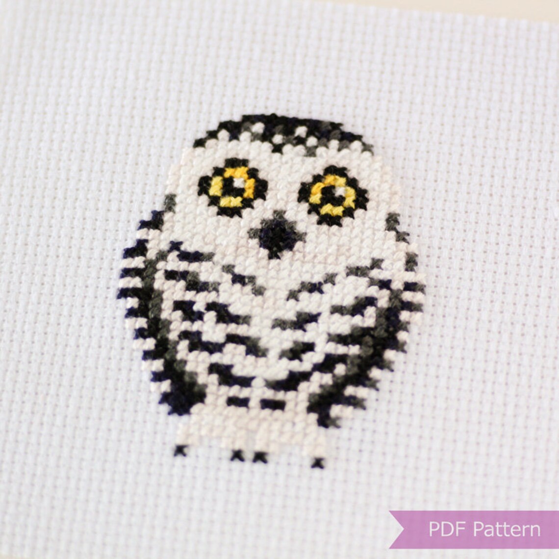 Snowy Owl Cross Stitch Pattern PDF Snowy Owl Embroidery | Etsy