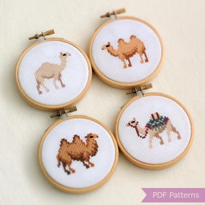 Camel Cross Stitch Pattern PDF Bundle - Set of 4 Camel Patterns ...