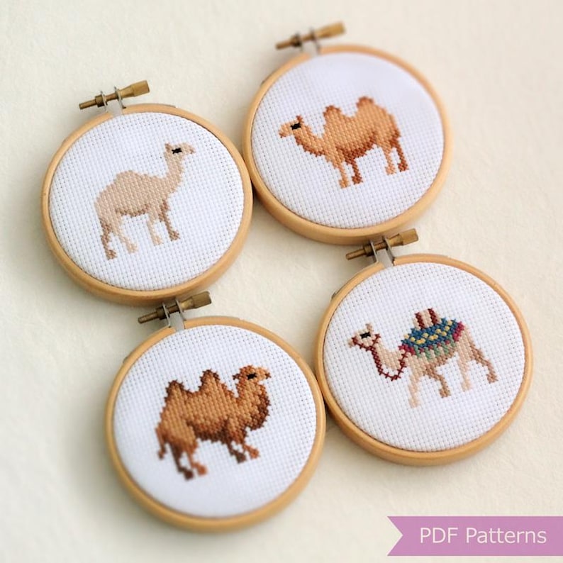 Camel Cross Stitch Pattern PDF Bundle - Set of 4 Camel Patterns ...