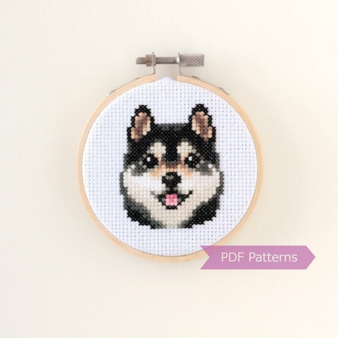 Black and Tan Shiba Inu Cross Stitch Pattern PDF Bundle - Black and Tan ...