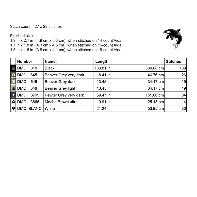 Orca Cross Stitch Pattern PDF Bundle Set of 3 Killer Whale - Etsy