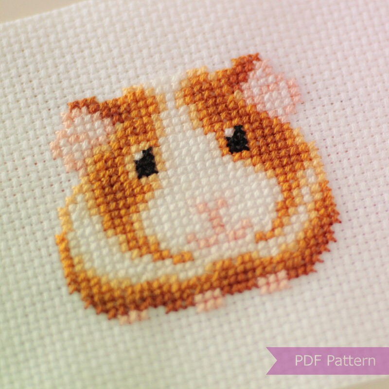 Guinea Pig Cross Stitch Pattern PDF Guinea Pig Embroidery - Etsy