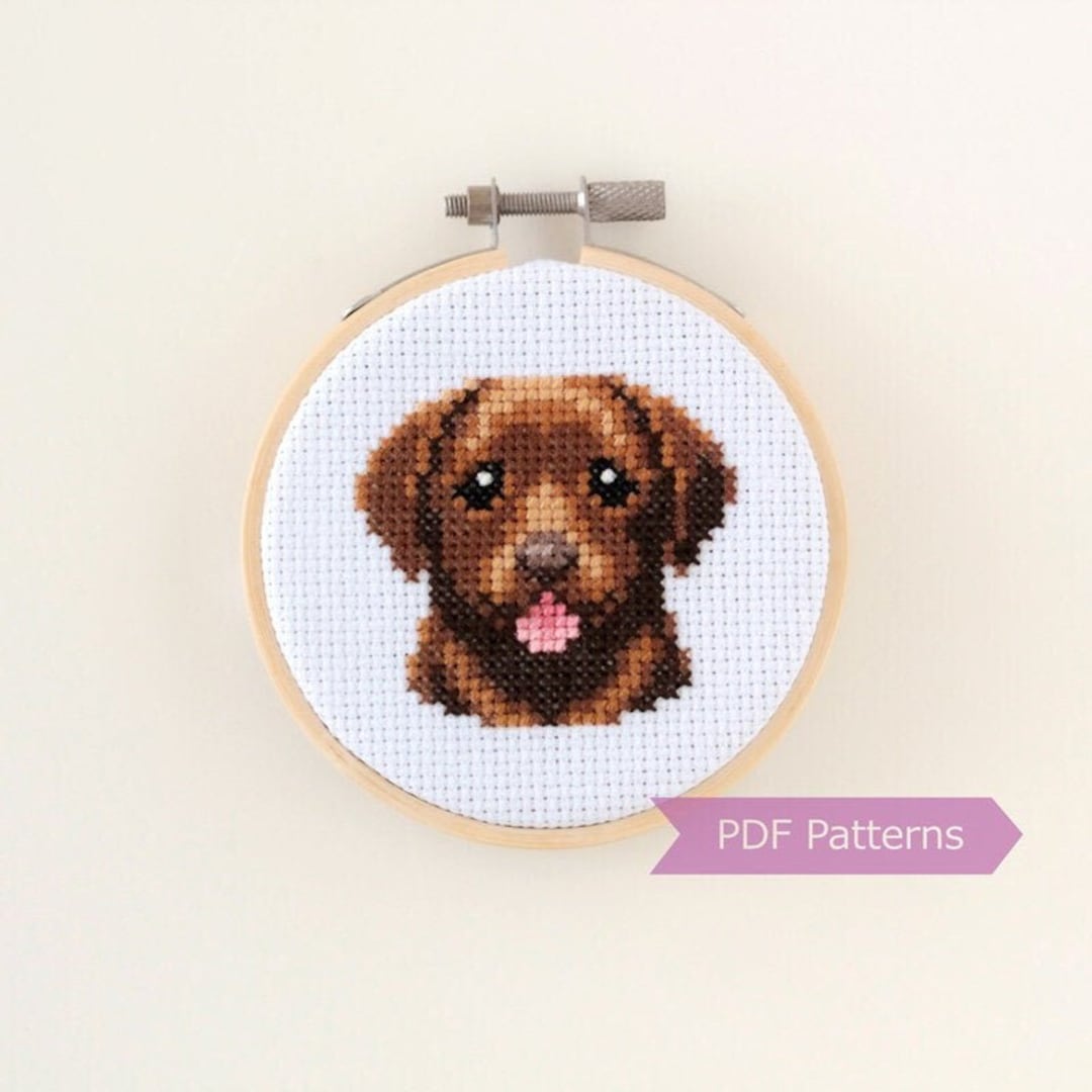 Chocolate Labrador Cross Stitch Pattern PDF Bundle - Chocolate Lab ...