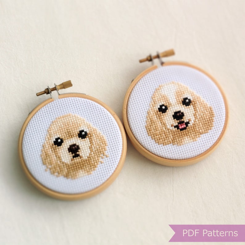 Cocker Spaniel Cross Stitch Pattern PDF Bundle A White/cream - Etsy