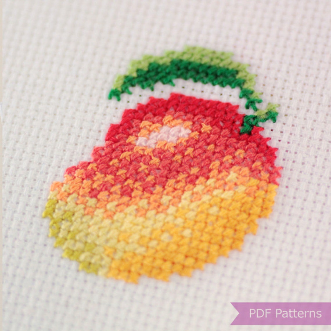 Mango Cross Stitch Pattern PDF Mango Tiny Mango Mango | Etsy