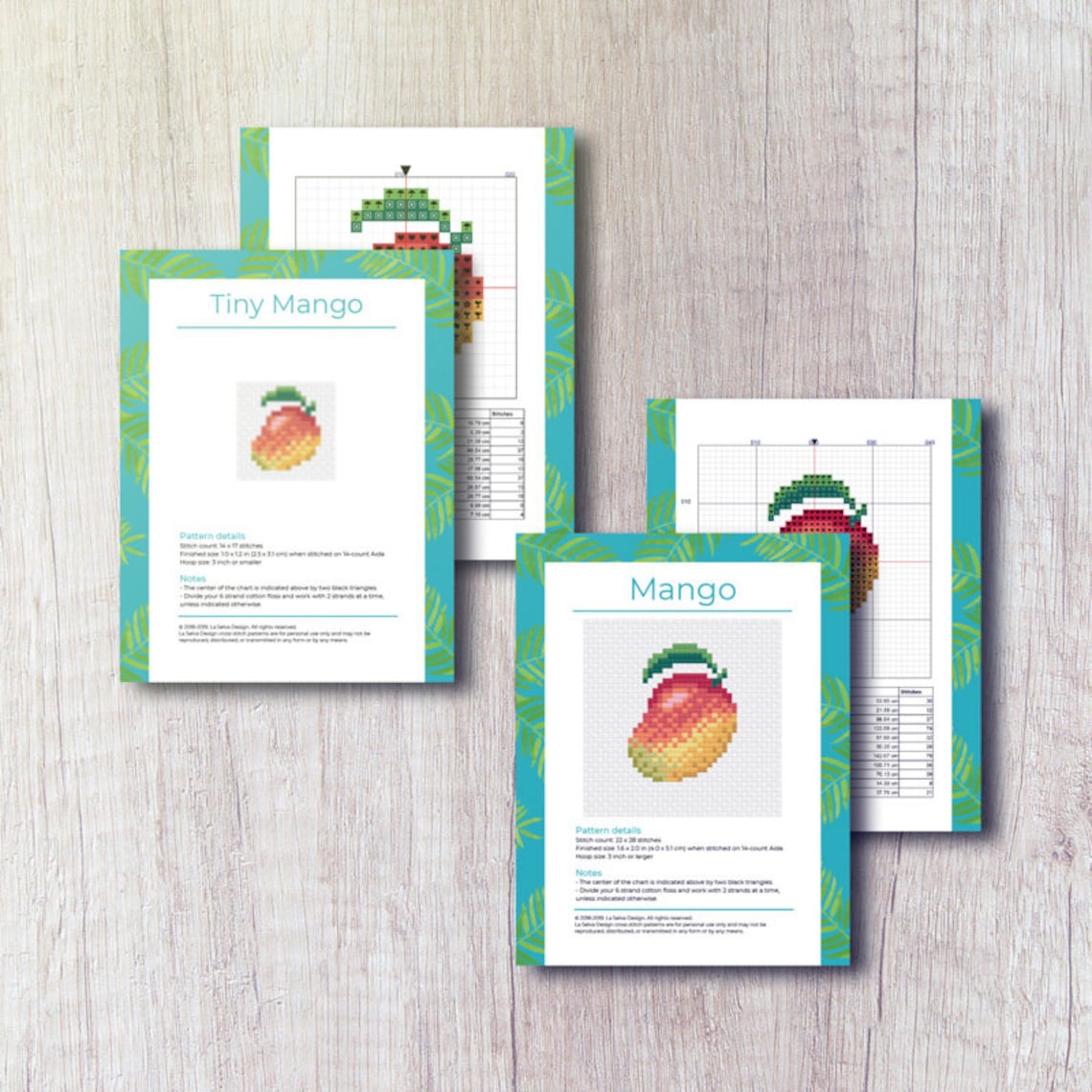 Mango Cross Stitch Pattern PDF Mango Tiny Mango Mango | Etsy