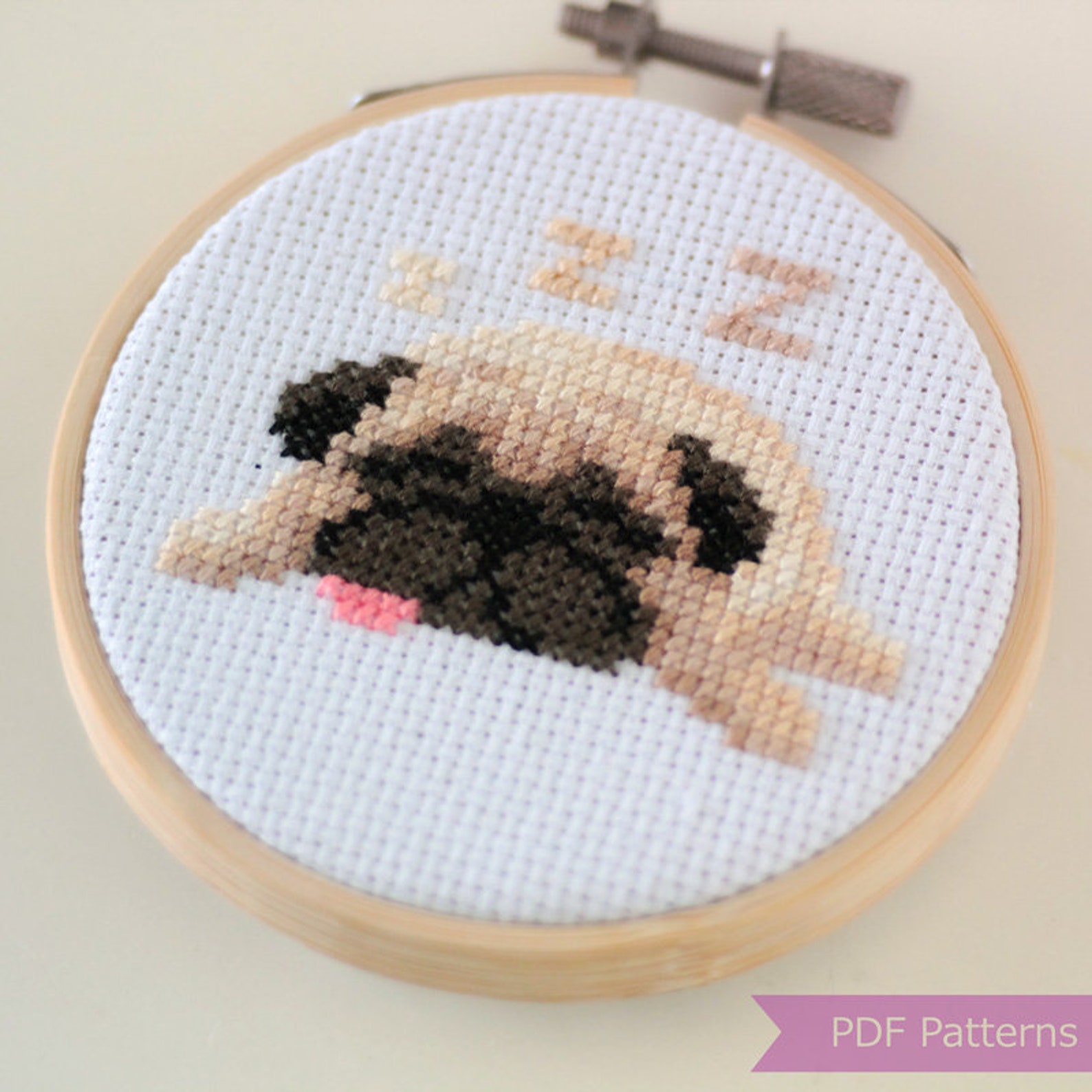 Pug Cross Stitch Pattern PDF Bundle Pug Sleeping Pug - Etsy UK