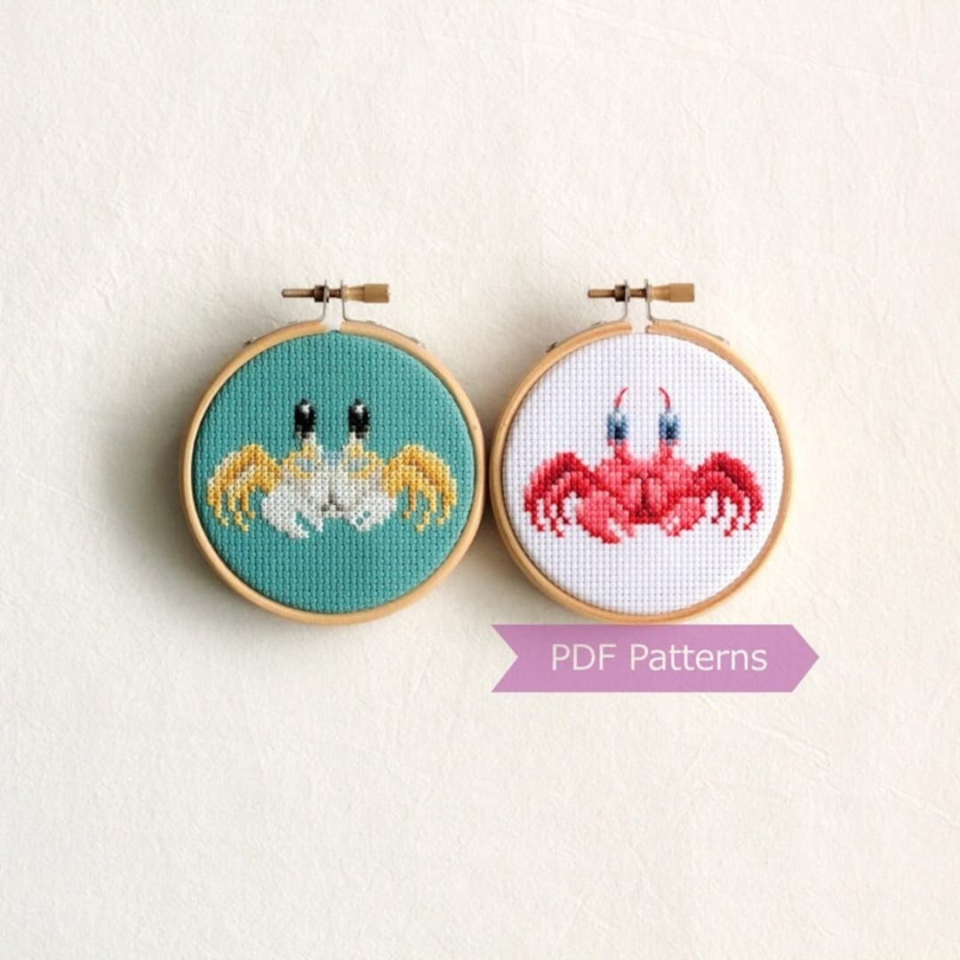 Ghost Crabs Cross Stitch Pattern PDF Bundle - Set of 2 Ghost Crab ...