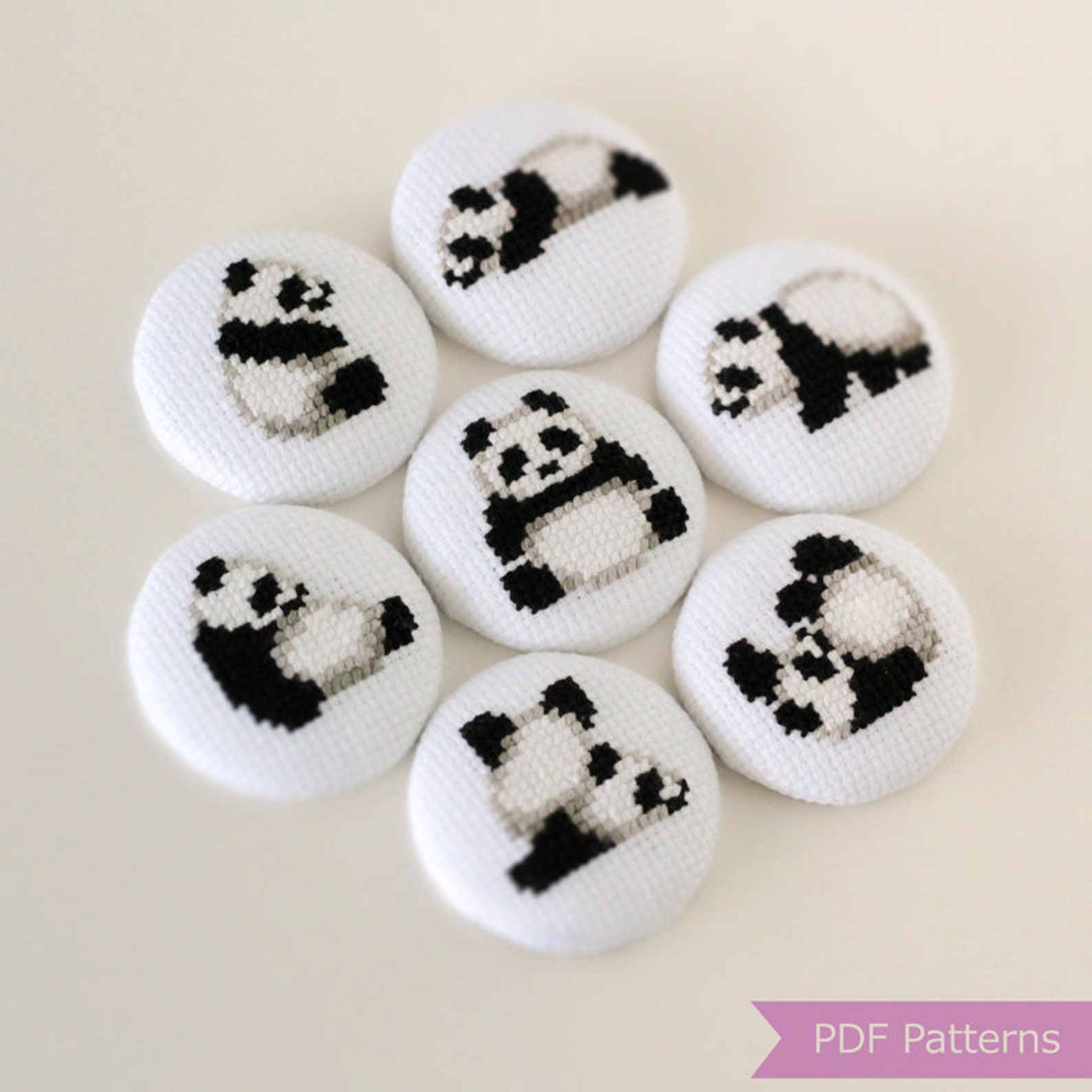 Giant Panda Cross Stitch Pattern Bundle Mini Giant Panda | Etsy