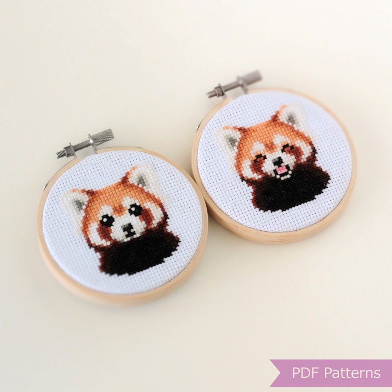 Red Panda Bundle Cross Stitch Pattern PDF Red Panda - Etsy