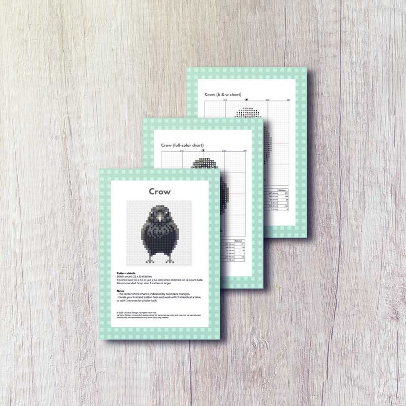 Crow Cross Stitch Pattern PDF Raven Embroidery Instant Download Small ...