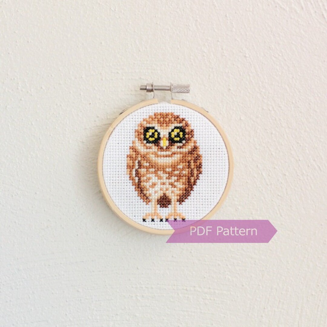 Burrowing Owl Cross Stitch Pattern PDF - Burrowing Owl Embroidery ...