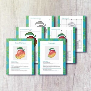 Mango Cross Stitch Pattern PDF - Mango + Tiny Mango Embroidery ...