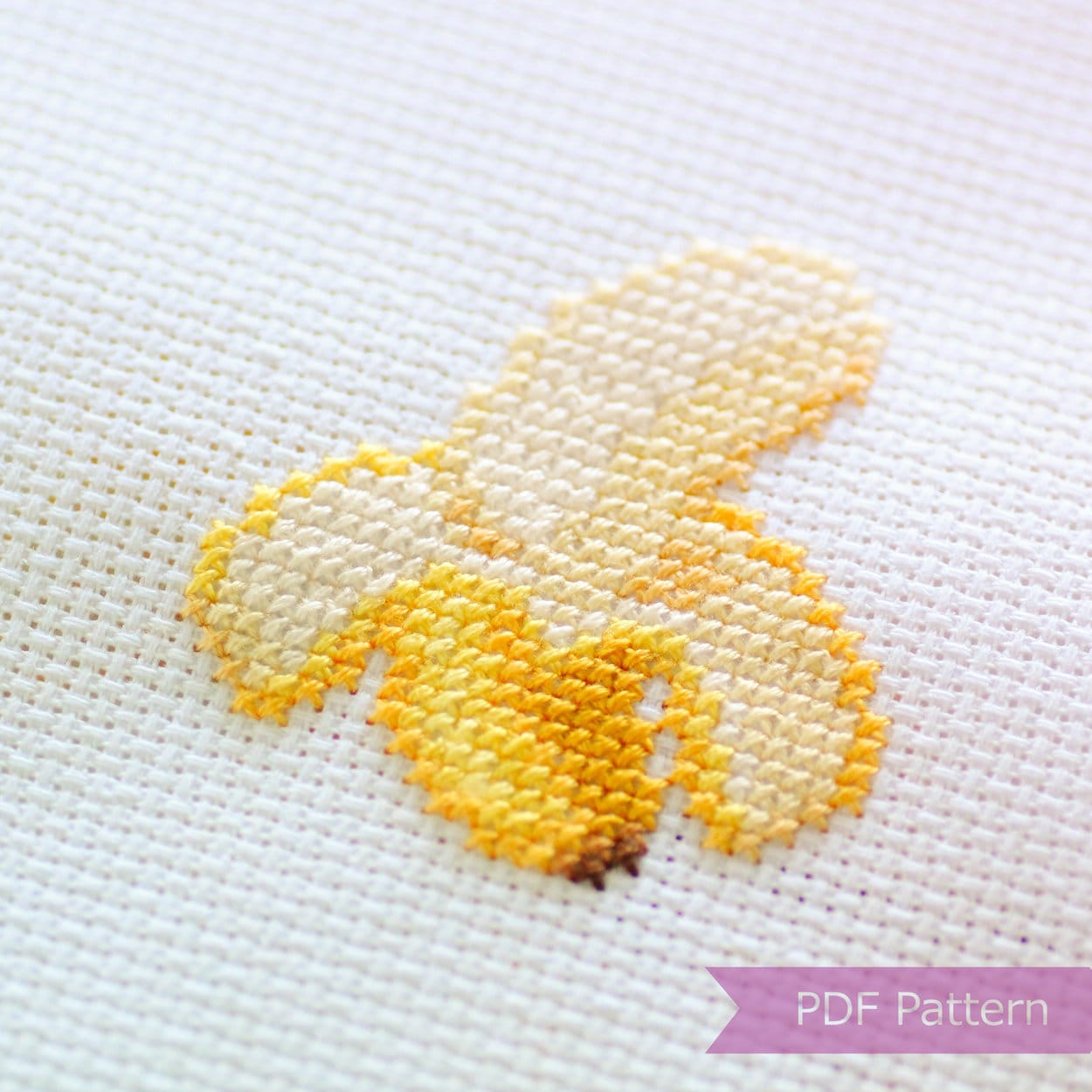 Banana Cross Stitch Pattern PDF Peeled Banana Embroidery PDF - Etsy