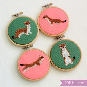 Weasel Cross Stitch Pattern PDF Bundle - Weasel/stoat Summer Coat ...