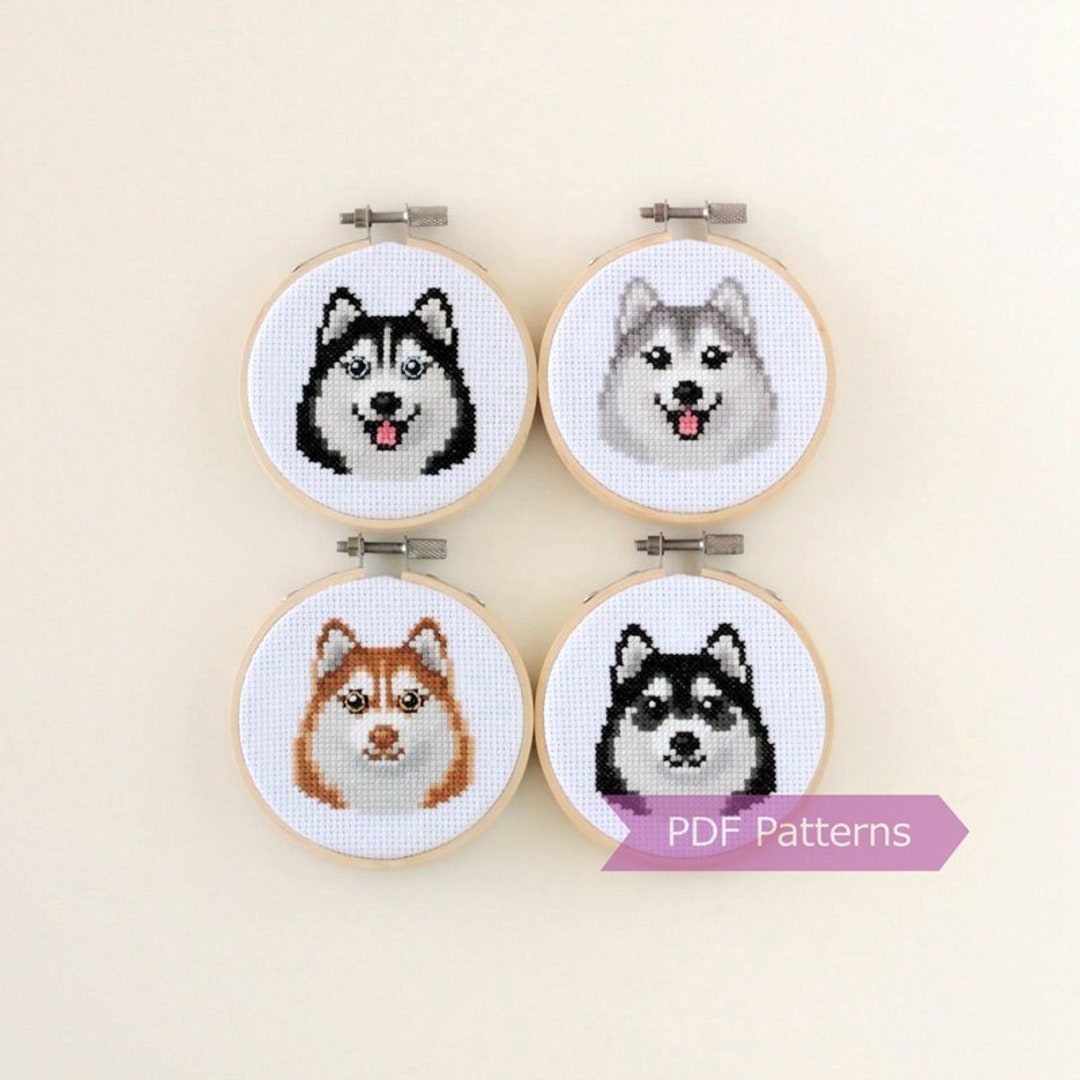 Siberian Husky Cross Stitch Pattern PDF Bundle - Siberian Husky ...