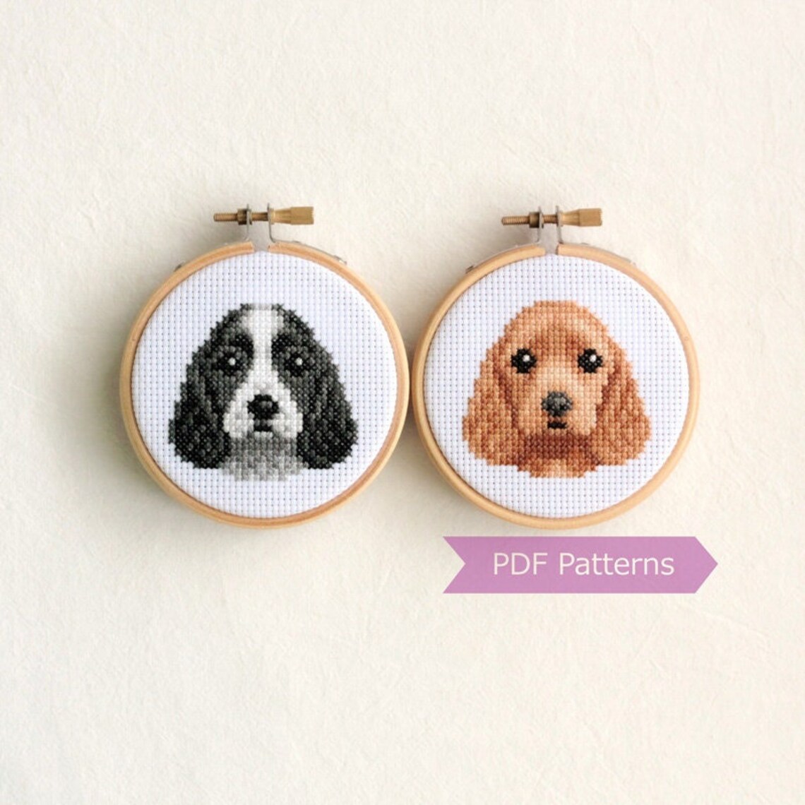 Cocker Spaniel Cross Stitch Pattern PDF Bundle C Blue Roan - Etsy