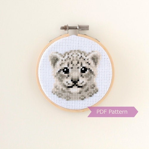 Snow Leopard Cross Stitch Pattern PDF Bundle Snow Leopard - Etsy