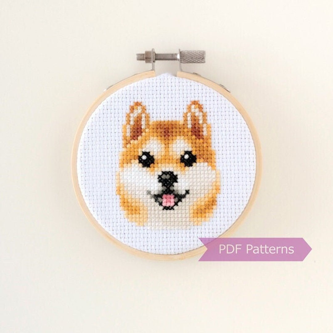 Shiba Inu Cross Stitch Pattern PDF Bundle - Shiba Inu Embroidery ...