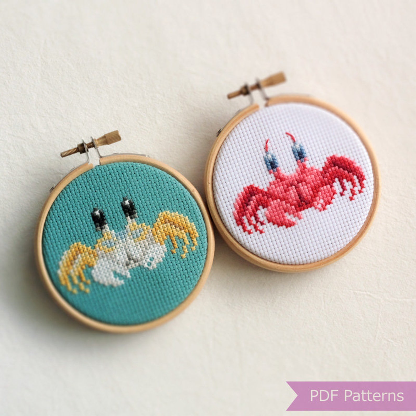 Ghost Crabs Cross Stitch Pattern PDF Bundle - Set of 2 Ghost Crab ...