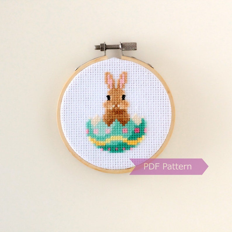 Easter Bunny Cross Stitch Pattern PDF Easter Bunny - Etsy