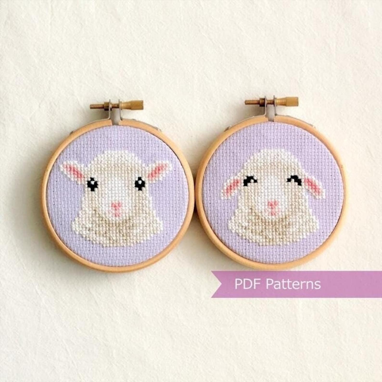 Sheep Cross Stitch Pattern PDF Bundle - Sheep + Sheep Smiling ...