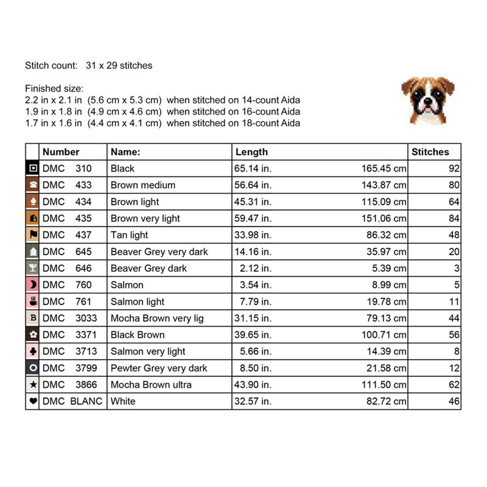 Boxer Cross Stitch Pattern PDF Bundle - Boxer Embroidery - Instant ...