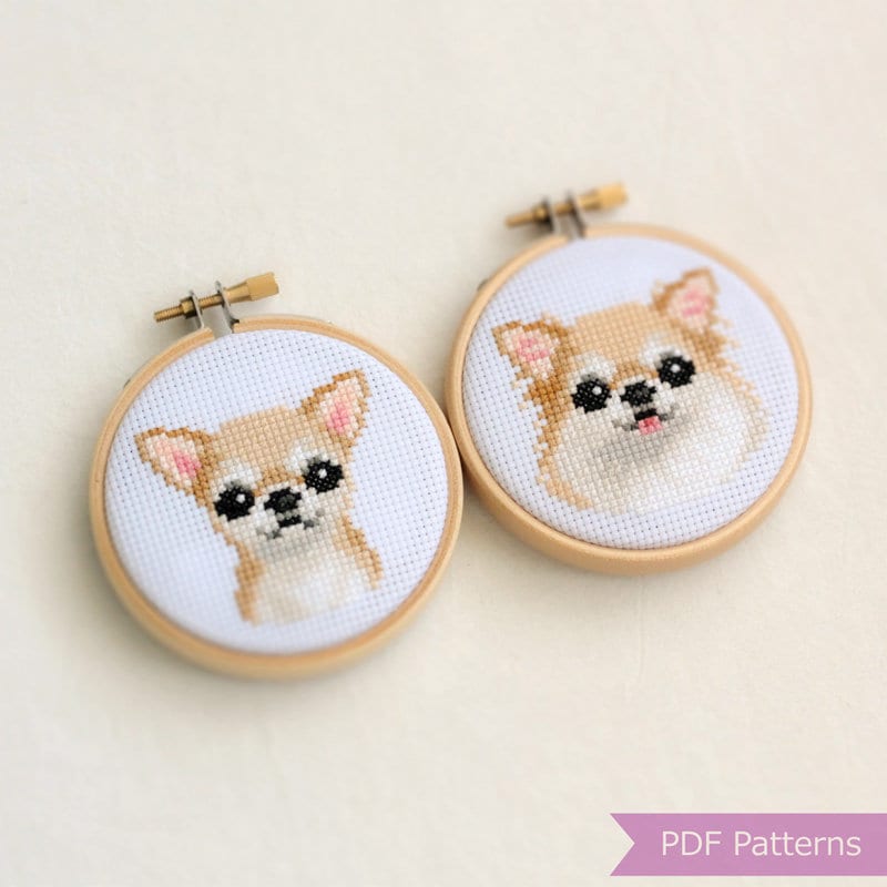 Chihuahua Cross Stitch Pattern PDF Bundle B - Etsy