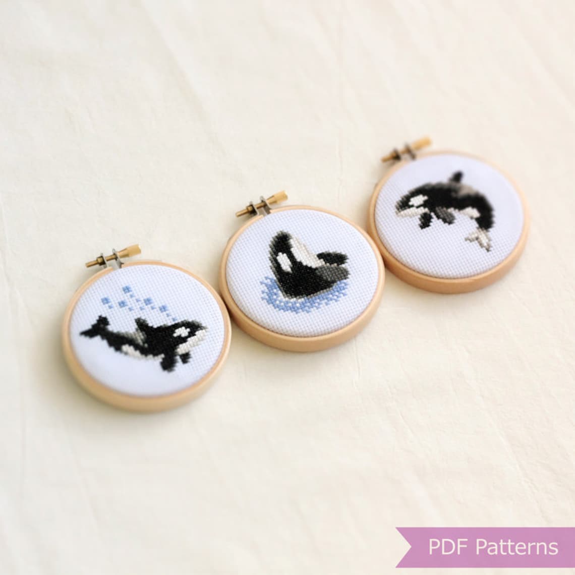 Orca Cross Stitch Pattern PDF Bundle Set of 3 Killer Whale - Etsy