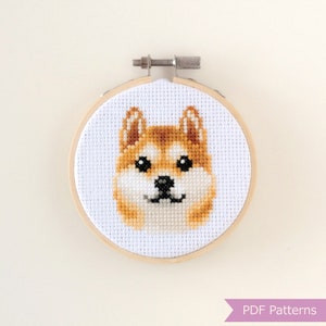 Shiba Inu Cross Stitch Pattern PDF Bundle - Shiba Inu Embroidery ...