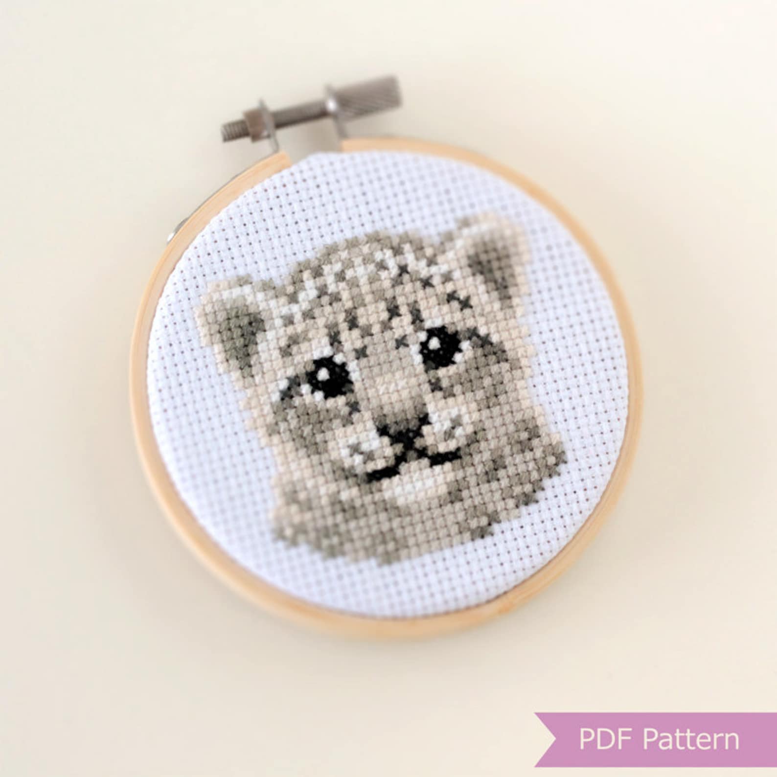 Snow Leopard Cross Stitch Pattern PDF Bundle - Snow Leopard Embroidery ...