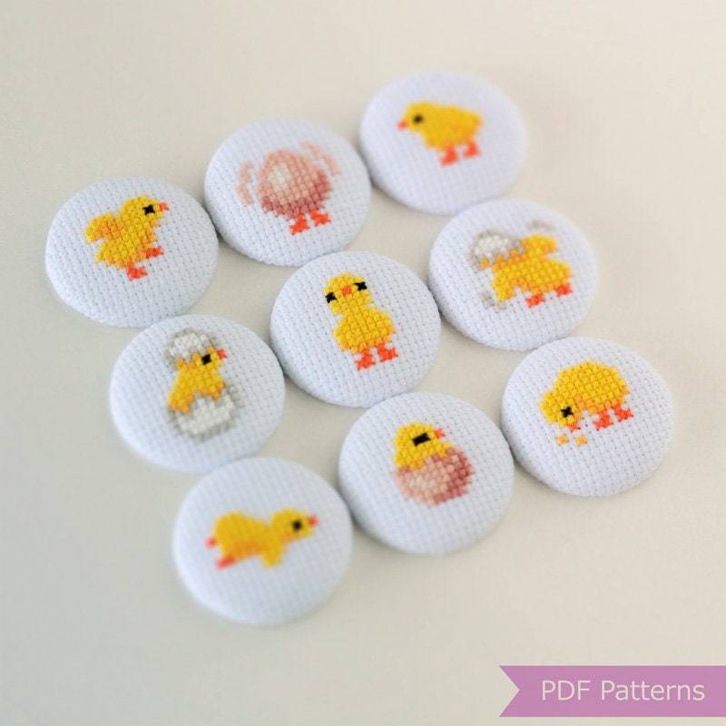 Tiny Chicks Cross Stitch Pattern Bundle Mini Baby Chickens - Etsy