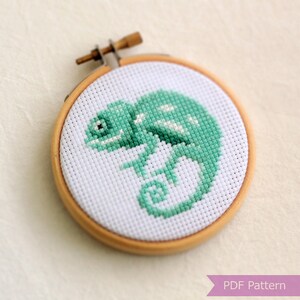 Baby Veiled Chameleon Cross Stitch Pattern PDF - Veiled Chameleon ...