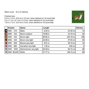 Weasel Cross Stitch Pattern PDF Bundle - Weasel/stoat Summer Coat ...