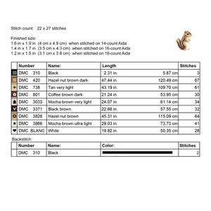 Chipmunks Cross Stitch Pattern Bundle - Set of 7 Chipmunk Embroidery ...