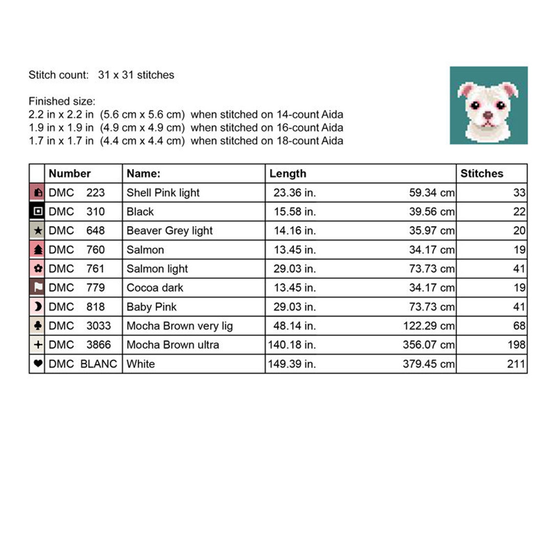 Pitbull Cross Stitch Pattern PDF Bundle B Pitbull Embroidery | Etsy