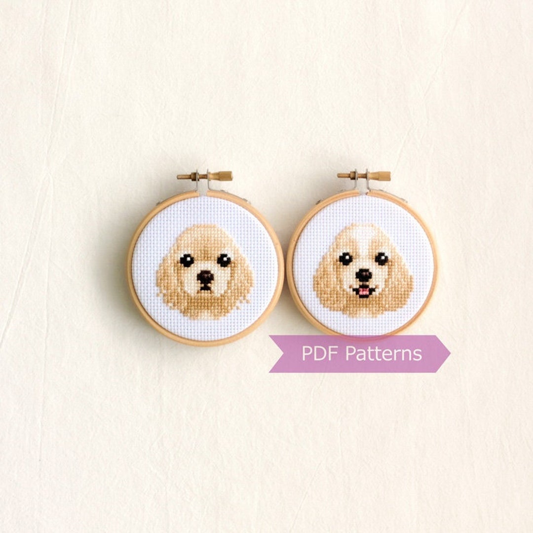Cocker Spaniel Cross Stitch Pattern PDF Bundle A White/cream - Etsy
