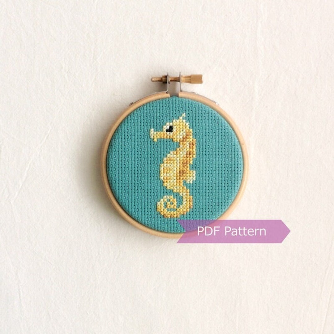 Seahorse Cross Stitch Pattern PDF Bundle - Seahorse Embroidery ...
