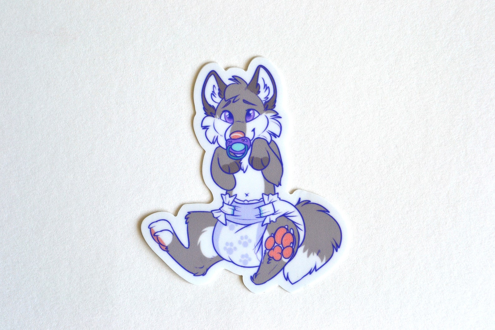 Crinkle pup 3 sticker | Etsy